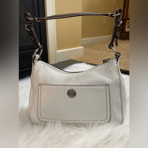 Coach | Bags | Coach Ecru Pebble Leather Purse | Poshmark